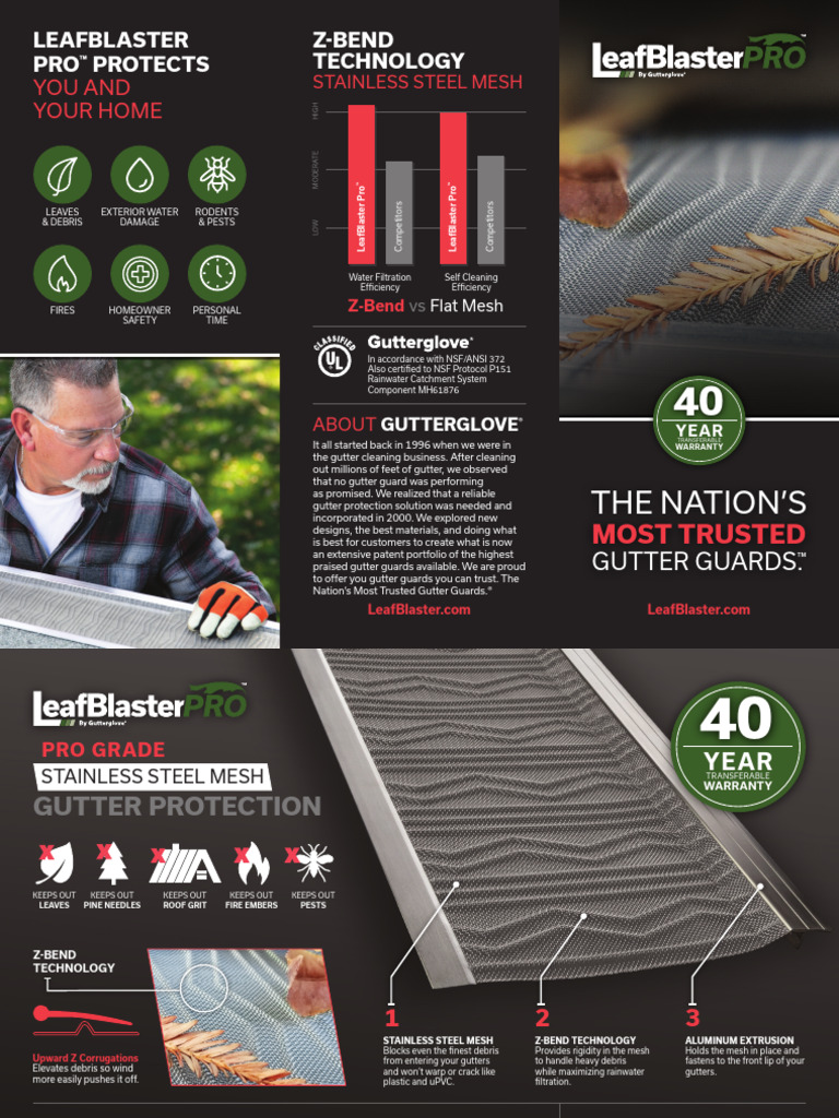 LeafBlaster Pro Brochure | PDF | Building Materials | Secondary Sector Of The Economy