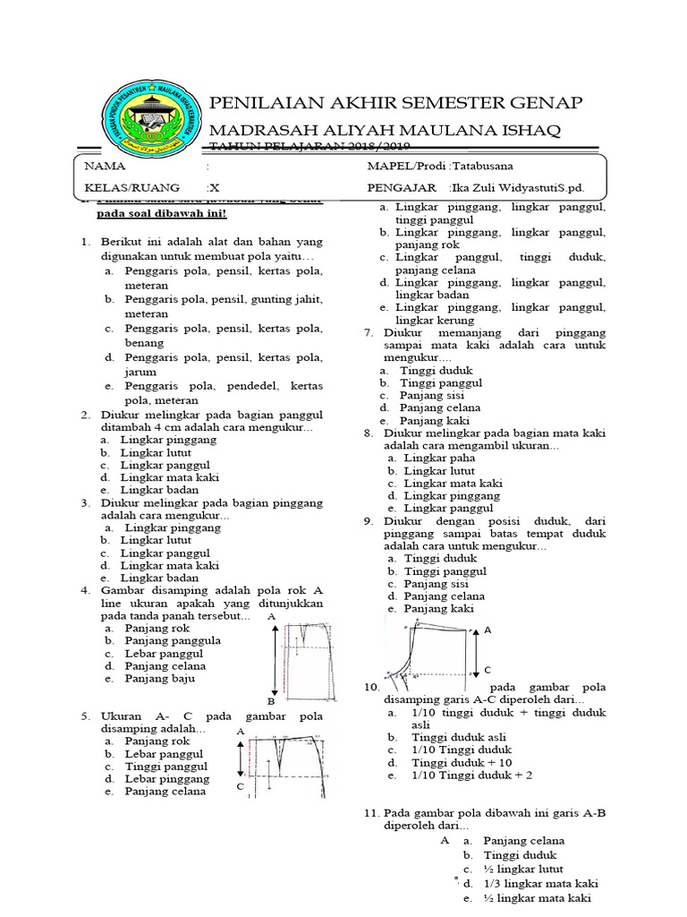 Soal PTS Genap | PDF