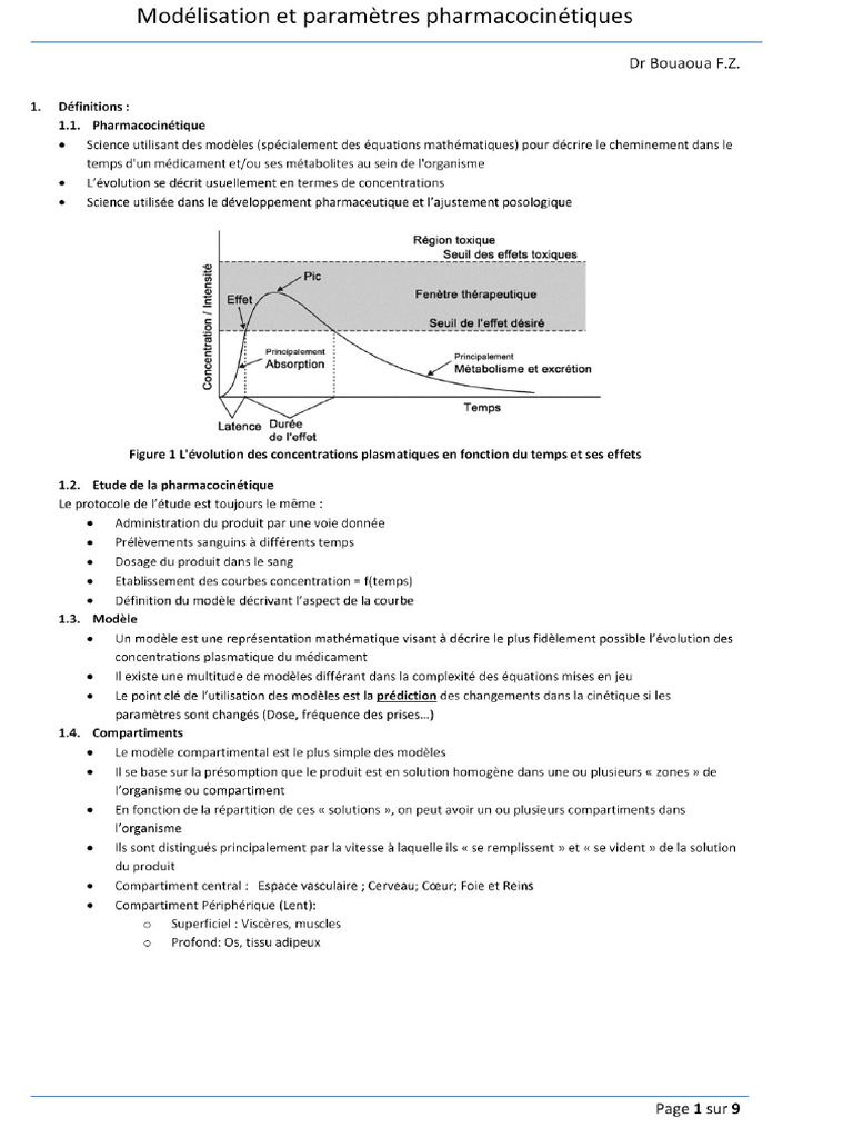 Polycope Modélisation Et Paramètres Pharmacocinétiques | PDF