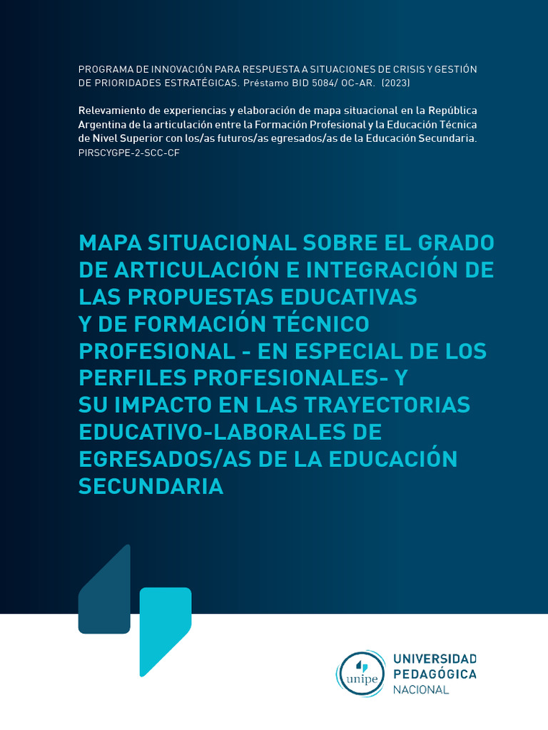 CES-BID-UNIPE Mapa Situacional de La ETP | Descargar gratis PDF ...