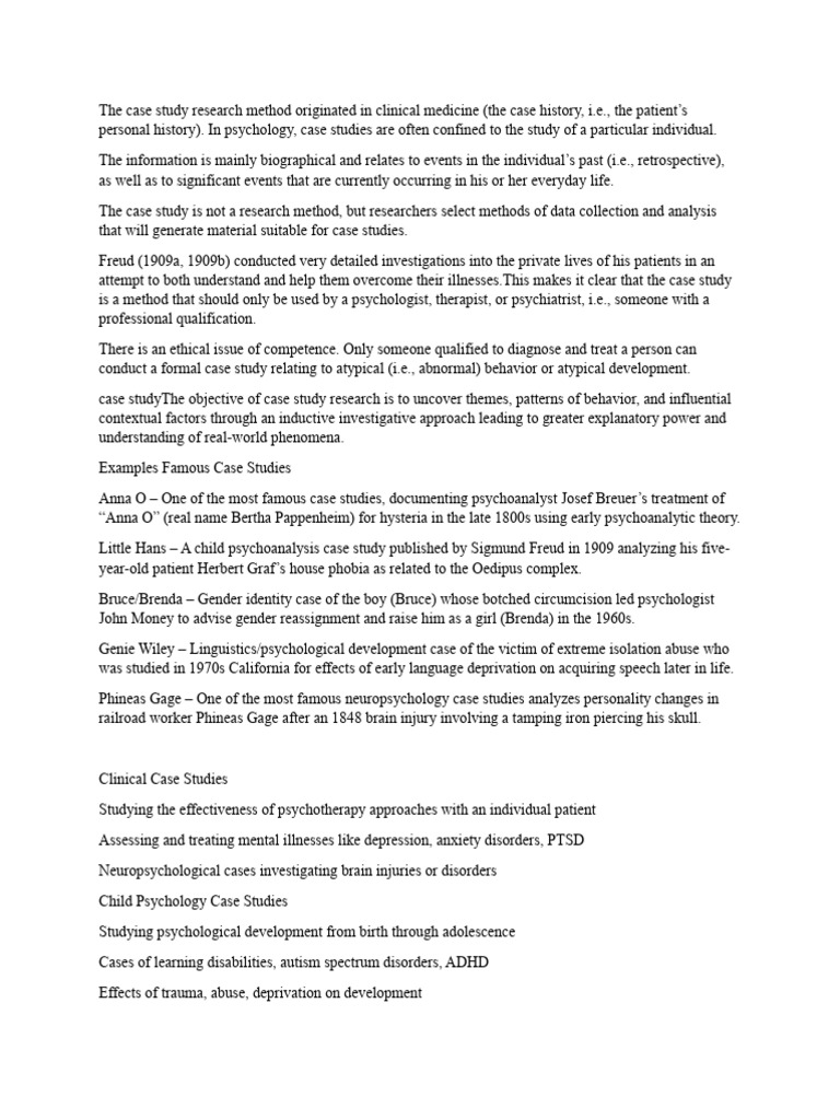 The Case Study Research Method Originated in Clinical Medicine | PDF ...