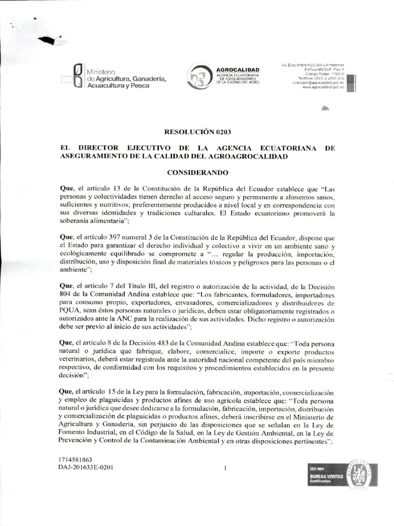 Resolucion 0203 | PDF