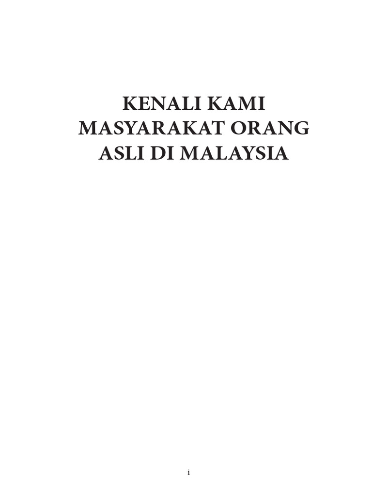 Omp Kenali Masyarakat Orang Asli | PDF