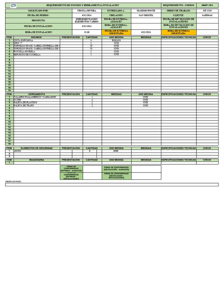 Rq. Herramientas | PDF