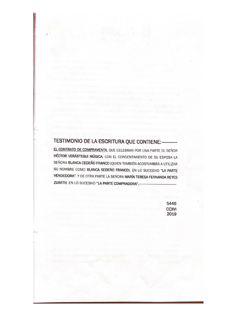 TESTIMONIO DE LA ESCRITURA QUE CONTIENE | PDF TESTIMONIO DE LA ESCRITURA QUE CONTIENE | PDF