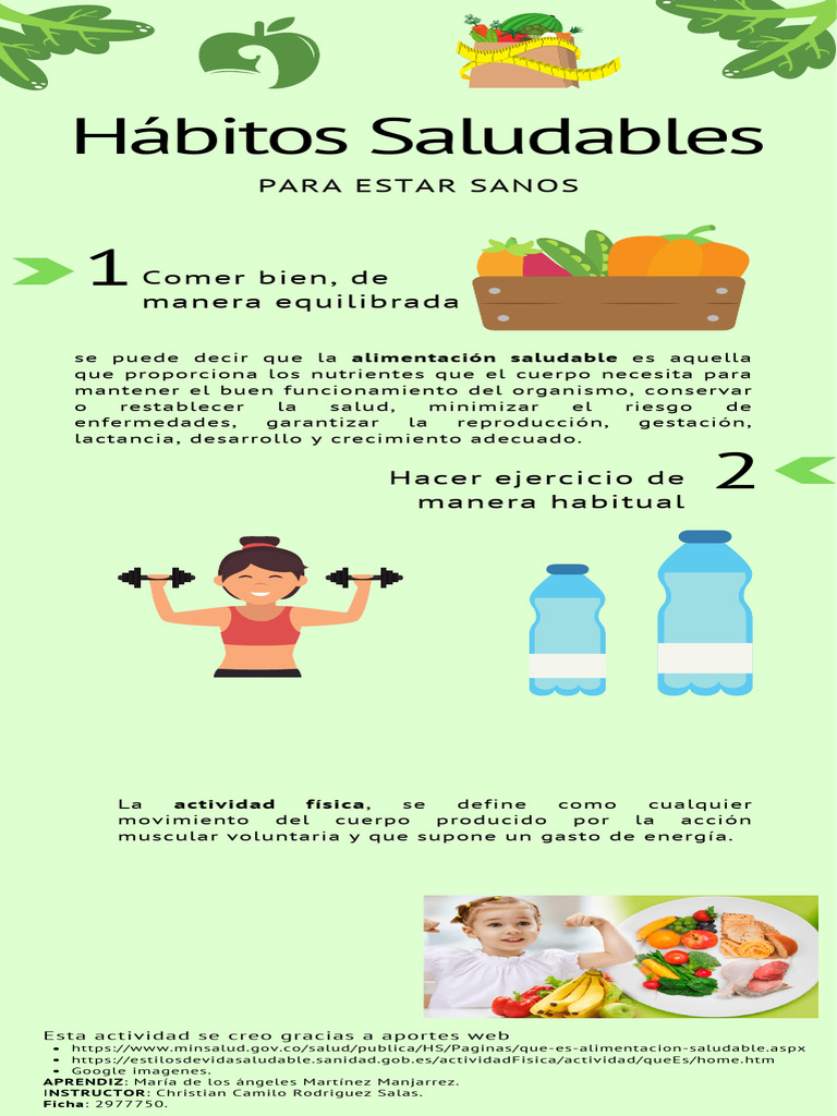 Infografía - Estilos de Vida Saludable. GA8-230101507-AA2-EV01 | PDF