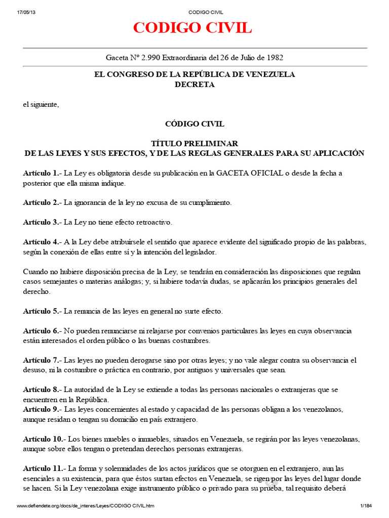 Codigo Civil | PDF | Parentesco | Matrimonio