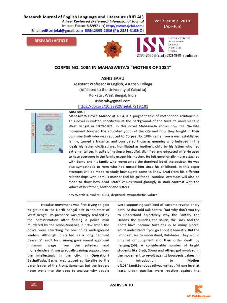 Naxalite Struggles in "Mother of 1084" | PDF | Politics | History