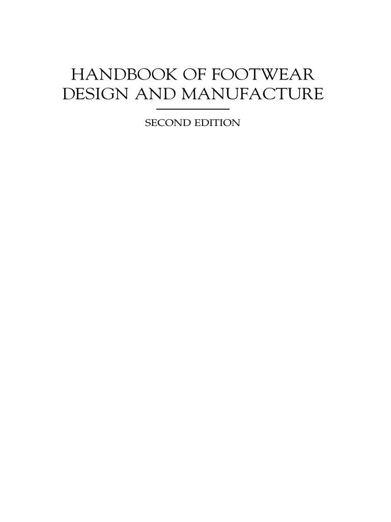 Handbook of Footwear Design & Manufacture | PDF | Textiles | E Textiles