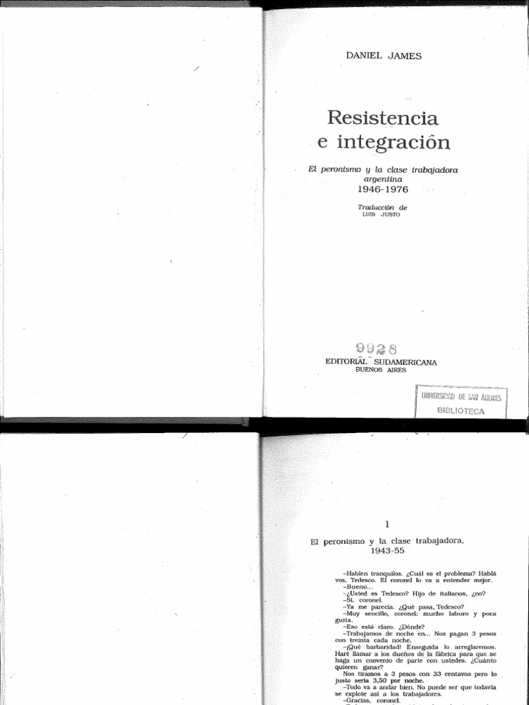 James - El Peronismo y La Clase Trabajadora Argentina, 1943-1955 | PDF