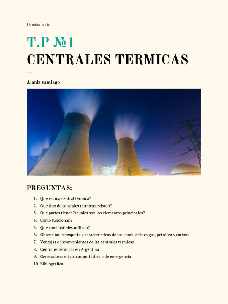 Centrales Termicas | PDF | Combustibles | La energía nuclear