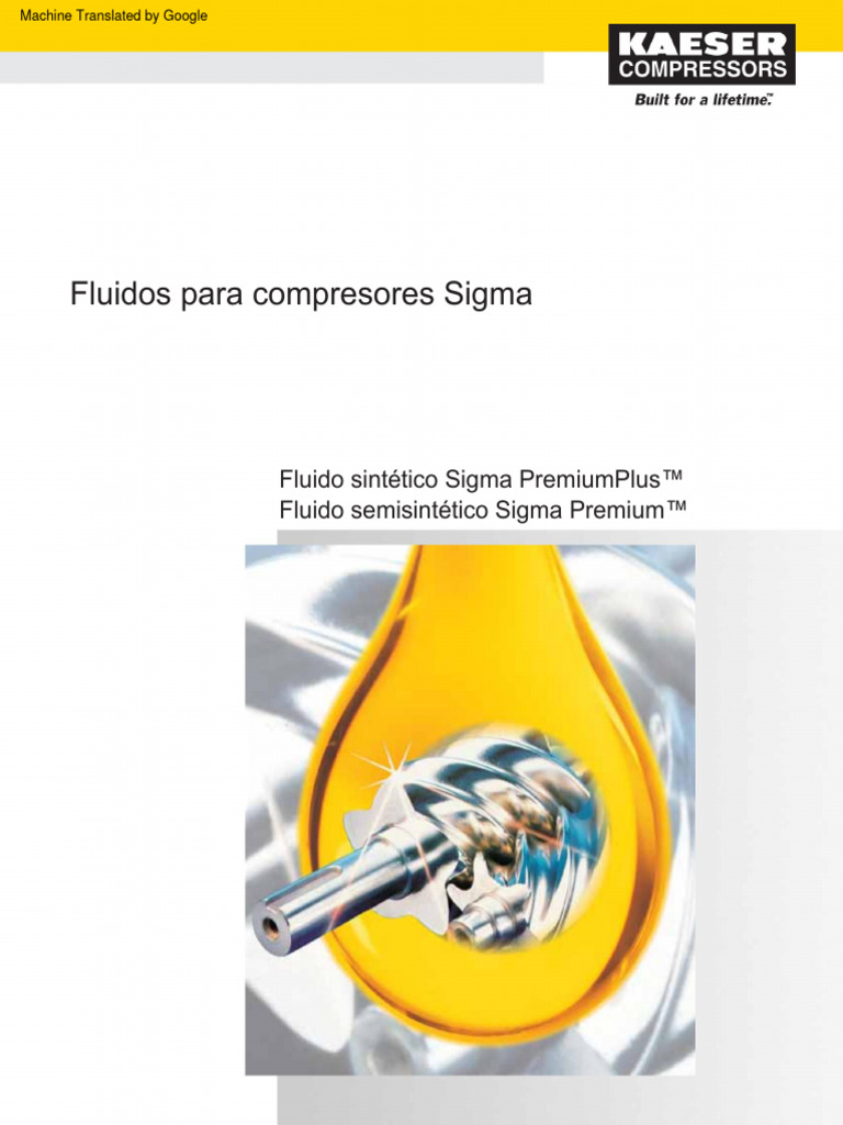 Aceites KAESER SIGMA FLUID MOL | PDF | Materiales | Sustancias químicas