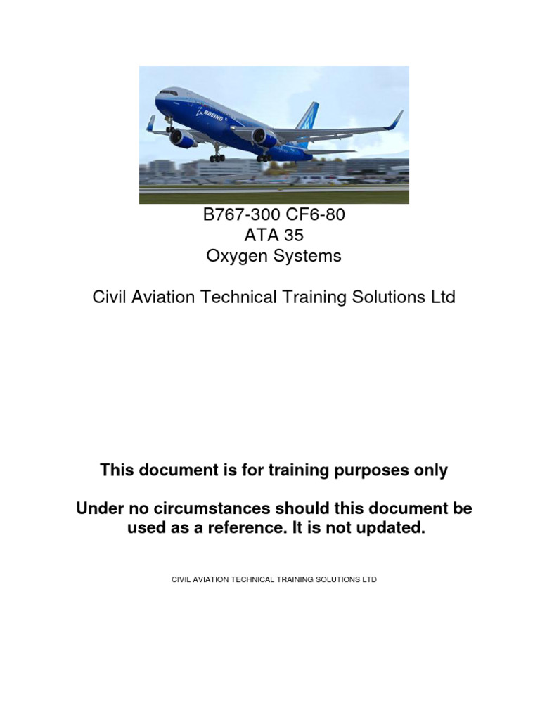 B767 ATA 35 - Oxygen | PDF | Valve | Manufactured Goods