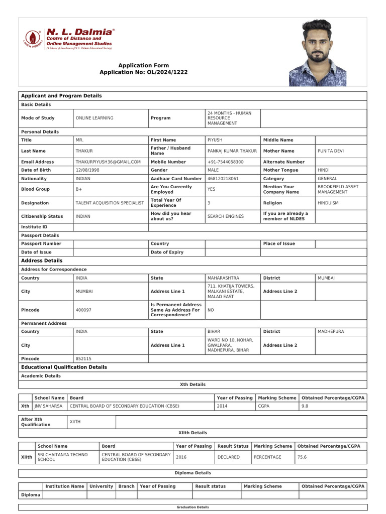Application Form OL 2024 1222 | PDF | Government And Personhood