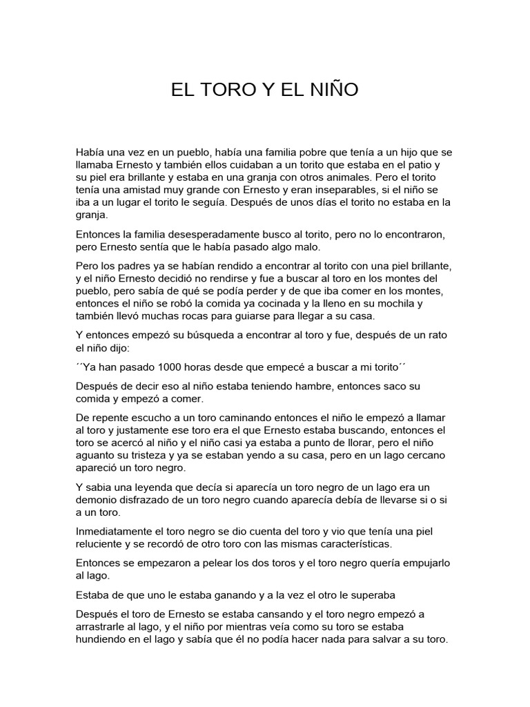 El toro y su amigo Ernesto | PDF