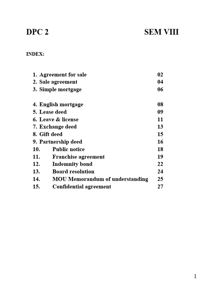DPC 2 Draft (Autosaved) | Download Free PDF | Mortgage Law | Lease