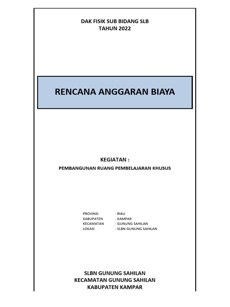 03. Rab - Rbk - Slbn Gunung Sahilan - r06 | PDF