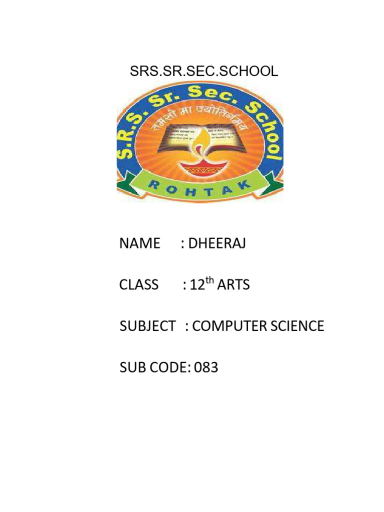 Practicle File Cs Pdf Computer Program Programming