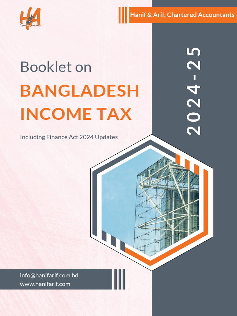 Booklet On Bangladesh Income Tax Including Finance Act 2024 Updates ...