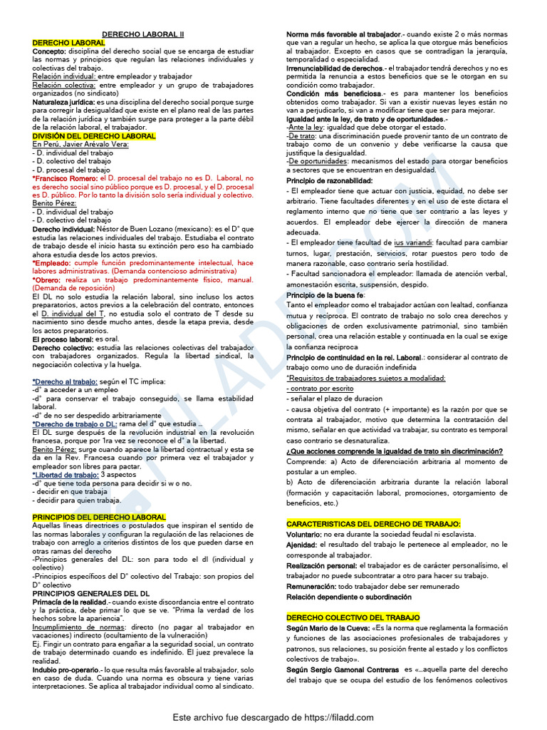 Derecho Laboral 2 | PDF | Derecho laboral | Sindicato