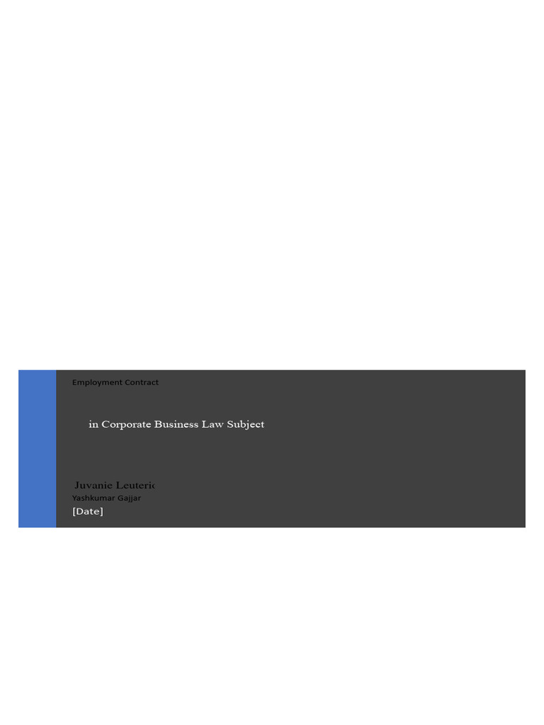 Employment Contract Pdf Employment Salary