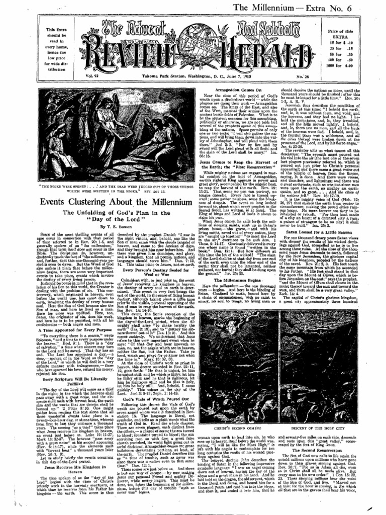 Advent Review and Sabbath Herald - June 7, 1915 | PDF | Satan | Jesus
