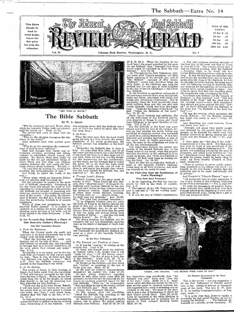 Advent Review and Sabbath Herald - February 7, 1916 | PDF | Biblical ...