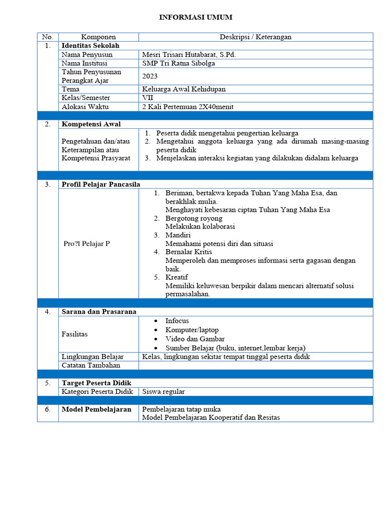 Bab 1 Modul Ajar Ips SP | PDF