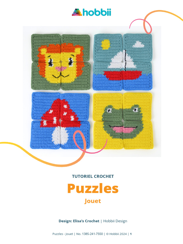 Tutoriel Crochet : Puzzles Jouets Colorés | PDF | Crochet | Échecs