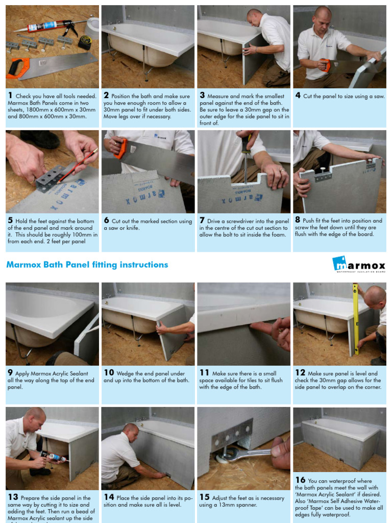 Bath Panel Fitting Instructions | PDF | Tools