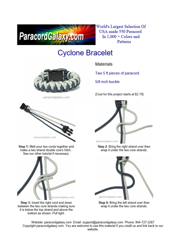 Cyclone Bracelet | PDF | Knot