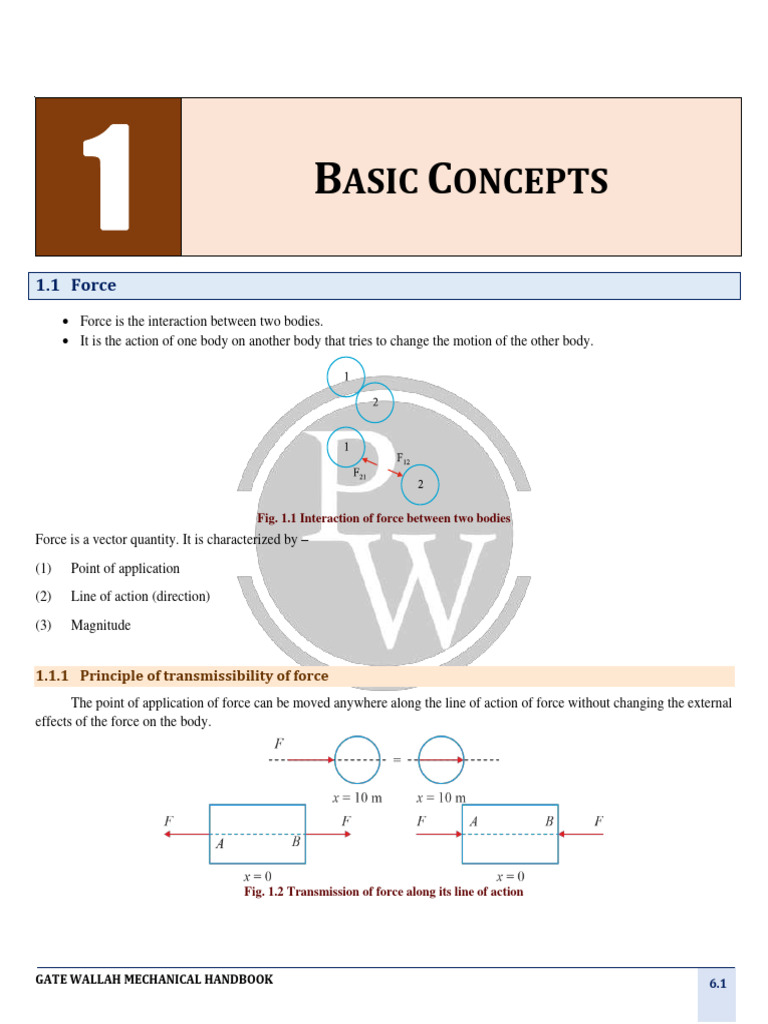 Basic Concept | PDF | Force | Rotation