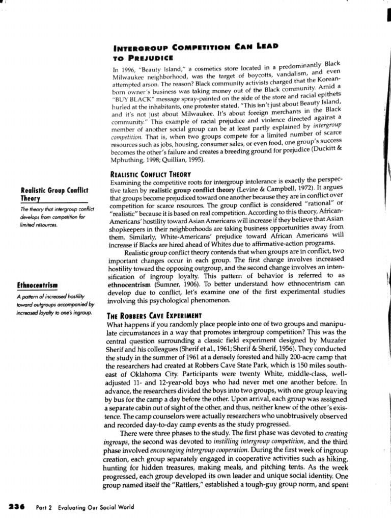 Social Causes of Prejudice 2 | PDF | Social Psychology | Group Processes
