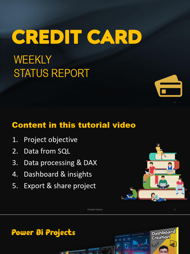 Credit Card Financial Weekly Dashboard Report | PDF | Information ...