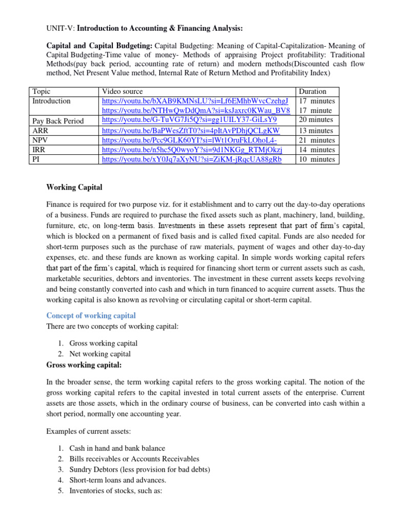 Mefa Unit-5 | PDF | Net Present Value | Internal Rate Of Return