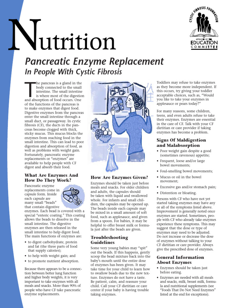 Pancreatic Enzyme Replacement | PDF | Digestion | Pancreas