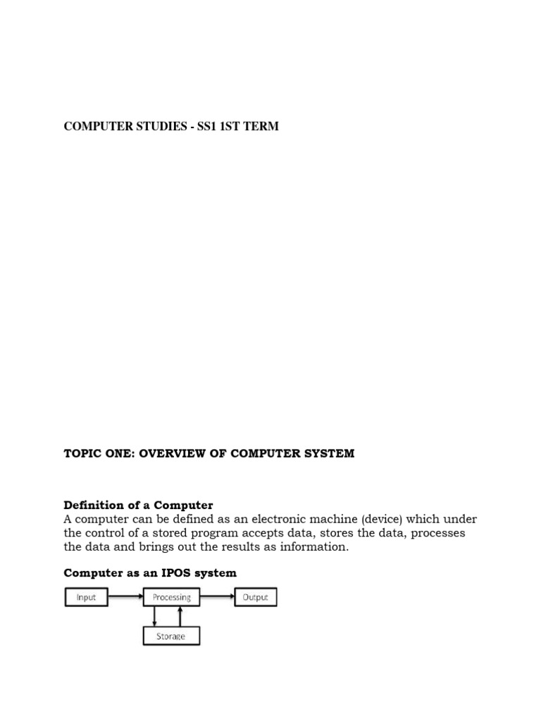 7907 Computer Studie1 | PDF | Computer Data Storage | Input/Output