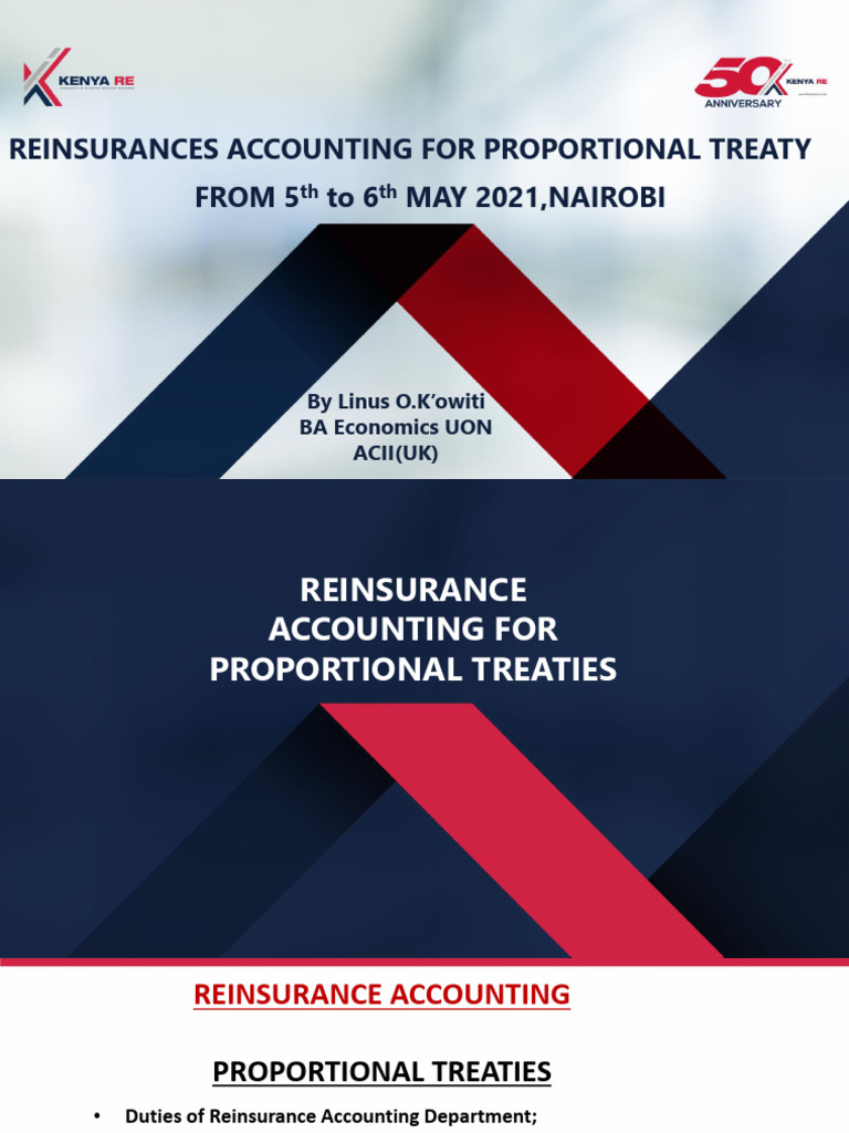 Proportional Treaty Reinsurance Accounting | PDF | Reinsurance | Insurance