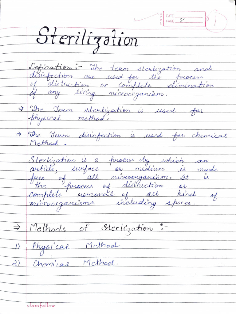 Sterilization 1 | PDF