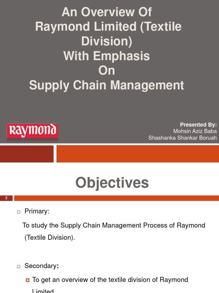 Raymond Textile Supply Chain Overview | PDF | Wool | Yarn