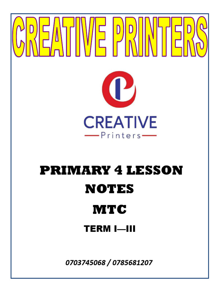 Creative p.4 MTC Notes I-III 2024 | PDF | Arithmetic | Mathematical ...