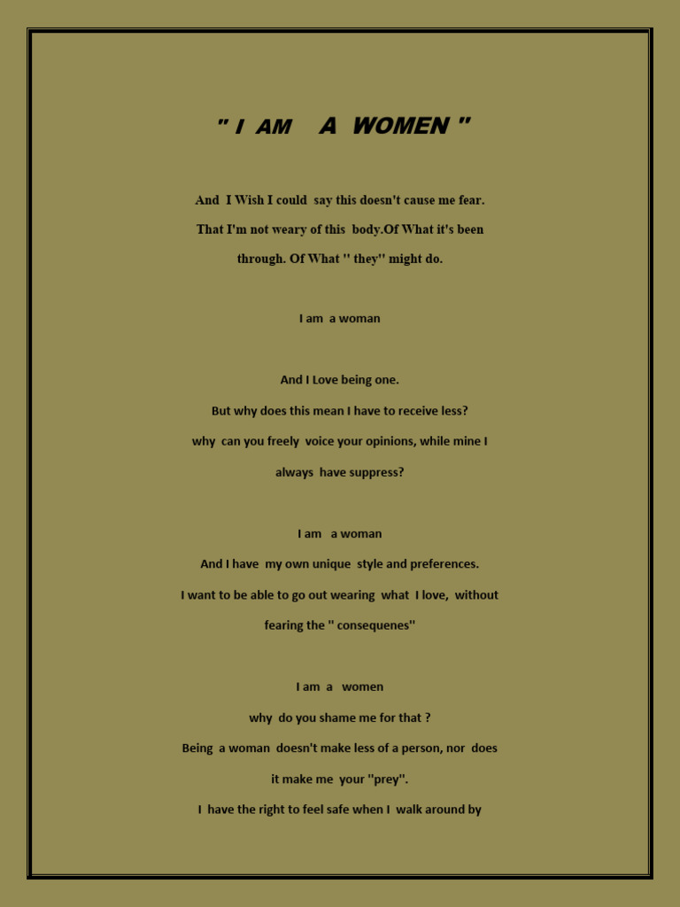 I AM A WOMEN | PDF