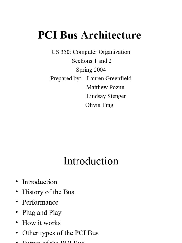 PCI Bus-by-Lauren-Greenfield-Matt-Pozun-Lindsay-Stenger-Olivia-Ting ...