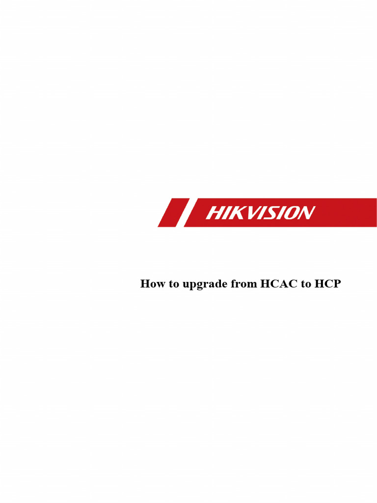 HCAC to HCP Upgrade Guide | PDF | Computing | Information Technology