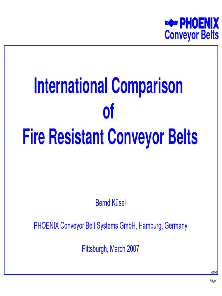 Kusel of Phoenix Conveyor Belts | Download Free PDF | Belt (Mechanical ...