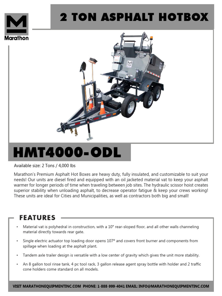 Marathon Equipment Inc hmt4000 Brochure 1 | PDF | Vehicles | Motor Vehicle