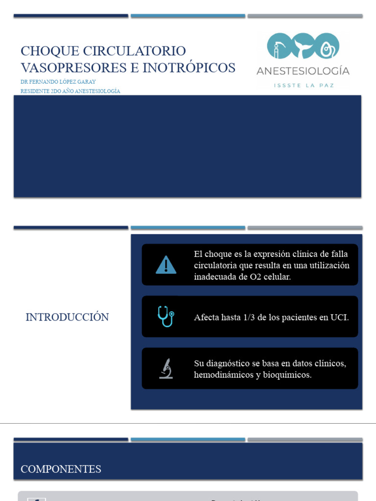 Choque, Vasopresores e Inotrópicos | PDF | Choque (circulatorio ...