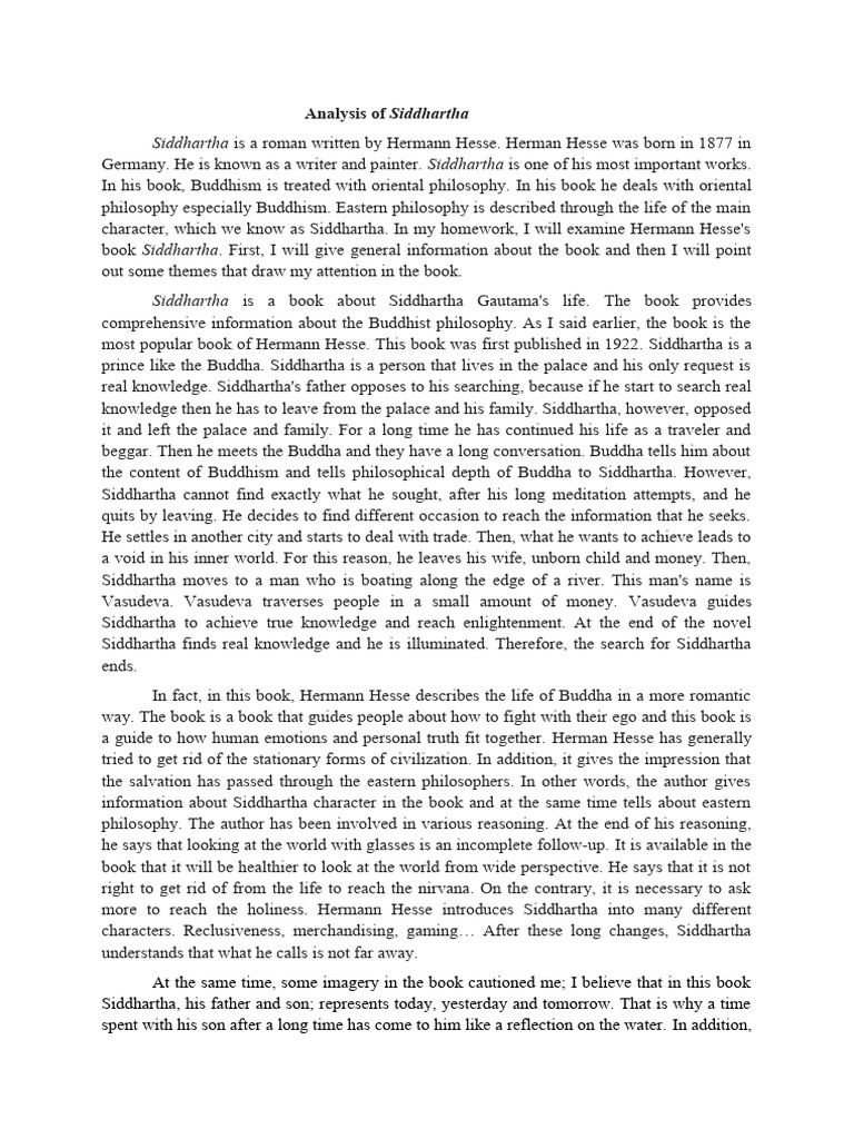 Analysis_of_Siddhartha | PDF