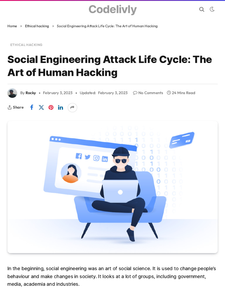 Social Engineering Attack Life Cycle - The Art of Human Hacking | PDF ...