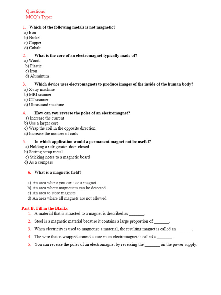 electromagnet with | PDF | Magnetism | Magnet